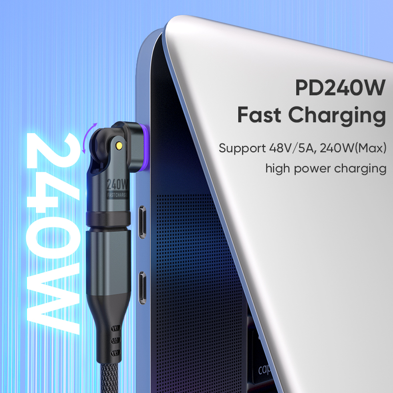 New 16Pin 240W Magnetic Type-C PD Adapter, QC3.0/PD3.1, 5A Fast Charge ...