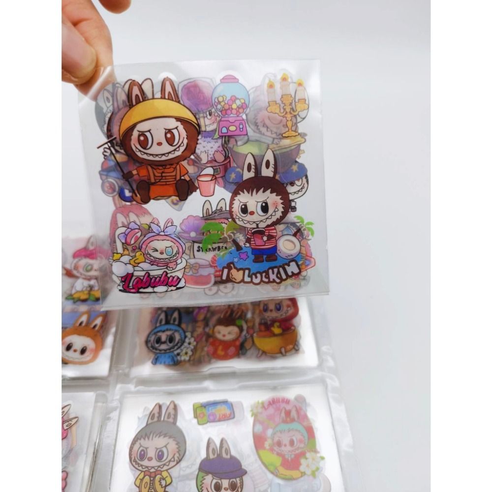 AOPHEKM Children Sticker, Labubu 100-Piece Hand Ledger Sticker, DIY ...