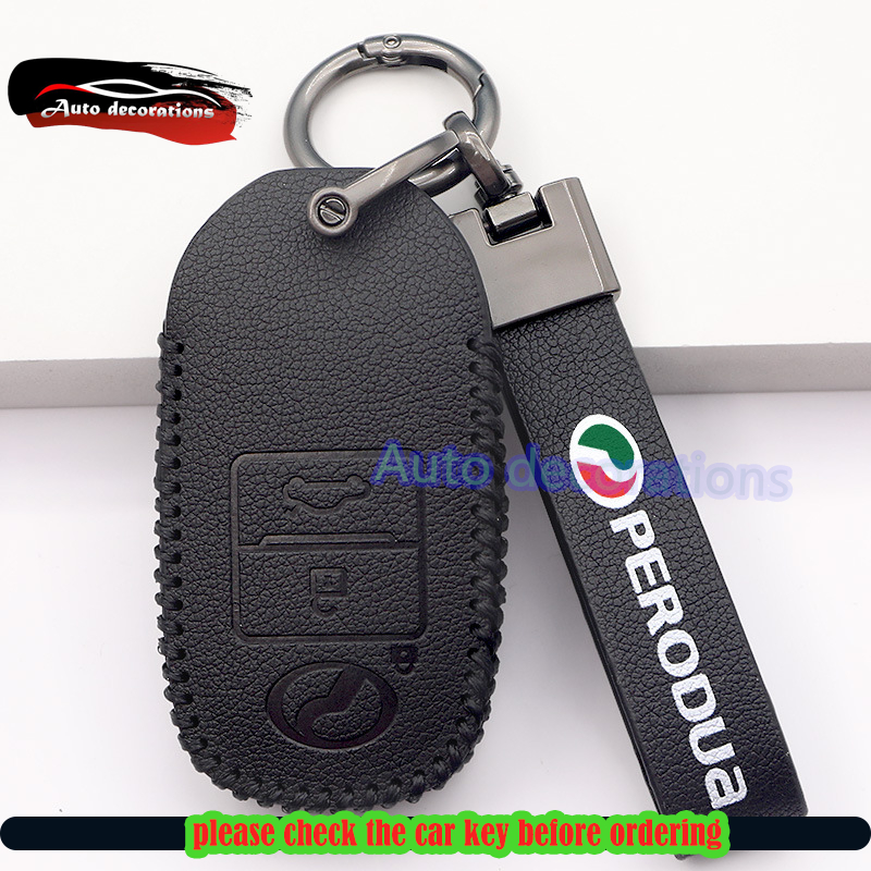 Perodua ATIVA ALZA AXIA MYVI Axia car key case Perodua Genuine Leather ...