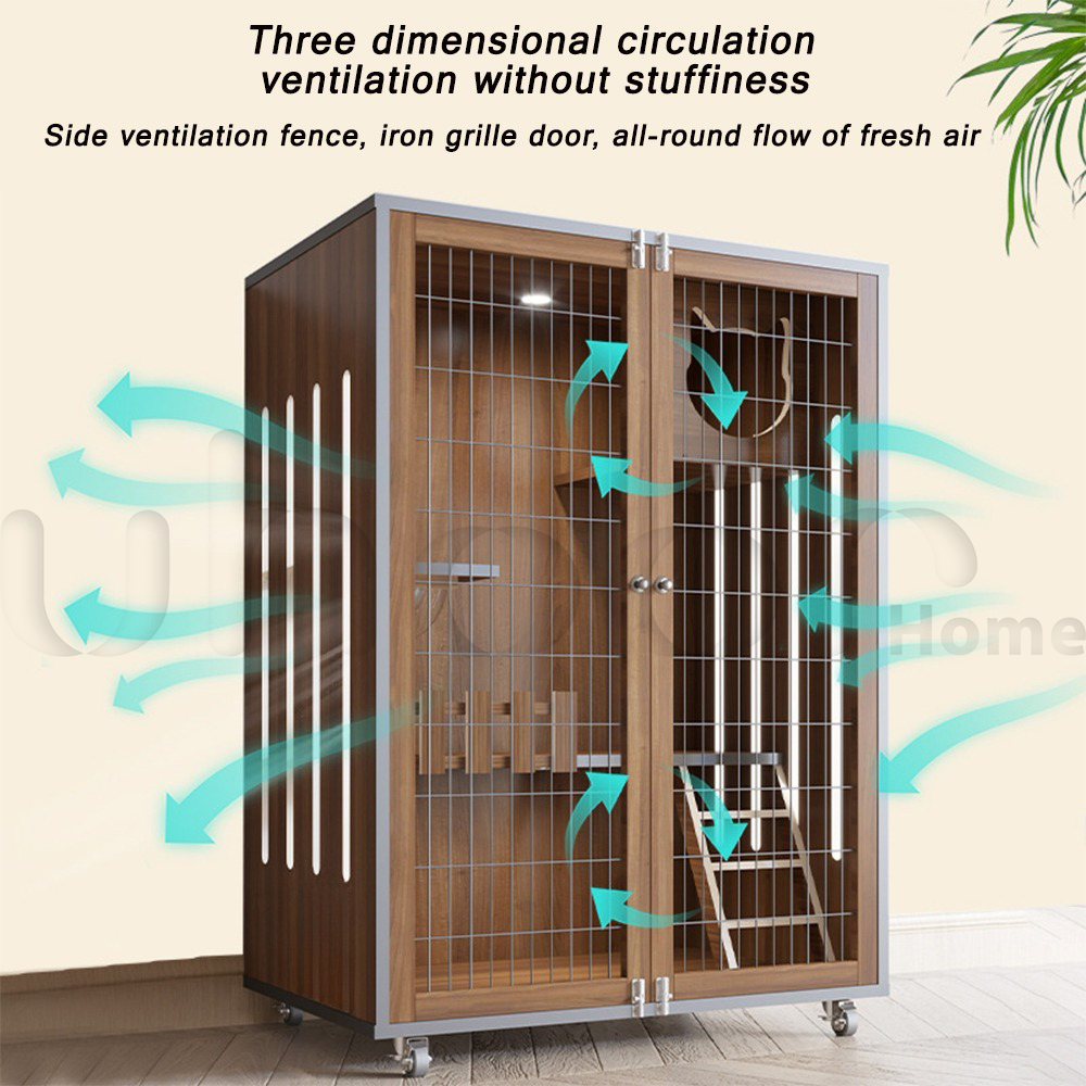 Cat Villa Solid Wood sangkar kucing Home Large SpaceCat Cage Luxury ...