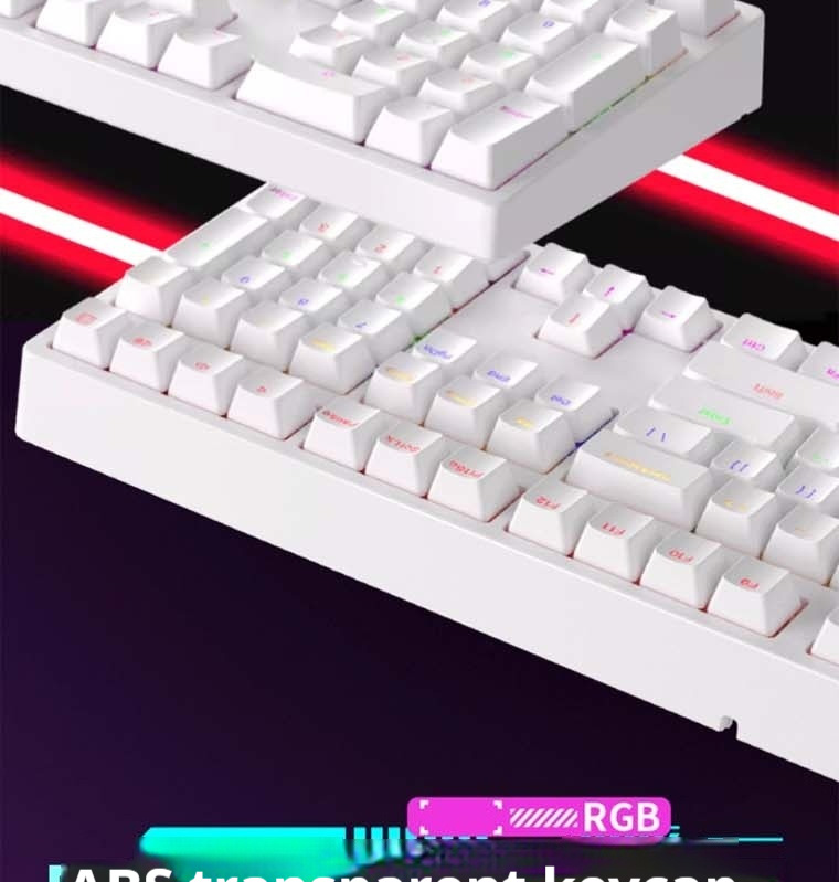 iKBC Z108 wired mechanical keyboard electronic sports game RGB dazzling light effect | Shopee ...