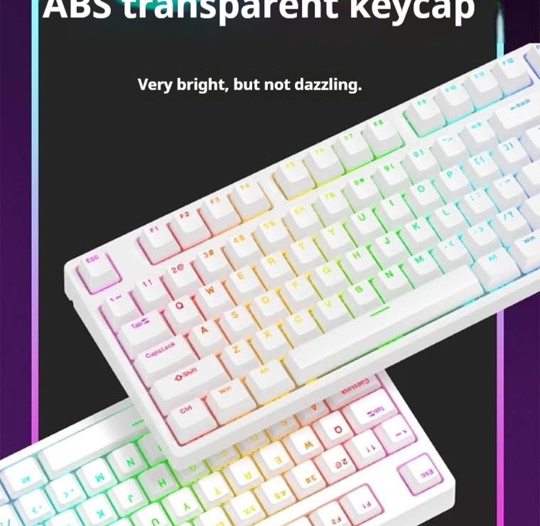 iKBC Z108 wired mechanical keyboard electronic sports game RGB dazzling light effect | Shopee ...
