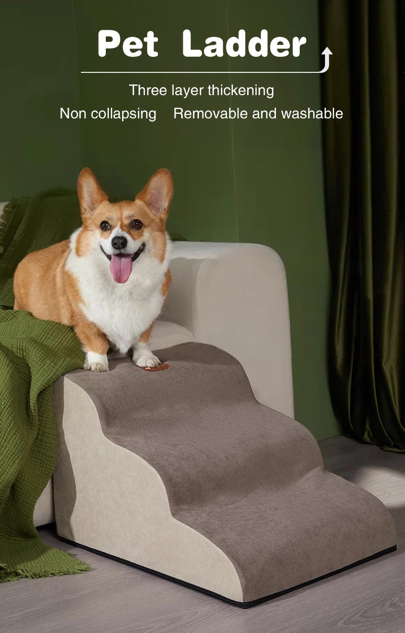 Pet Stairs Small Dog Cats 3 Steps Sofa Steps Removable Washable Non ...