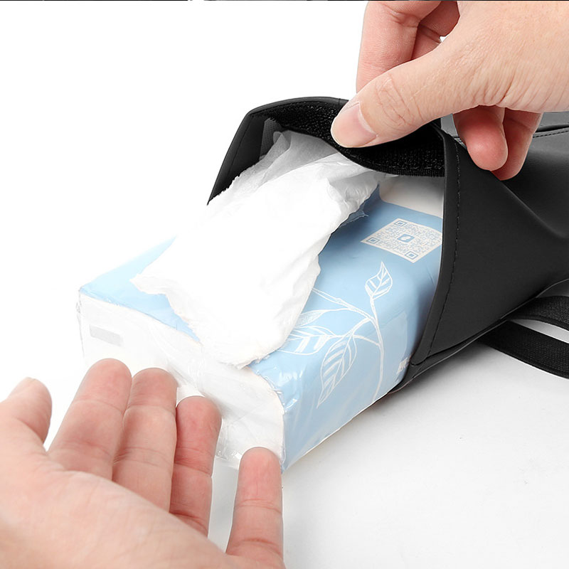 Perodua Car Sunshade leather tissue box with drawstring straps napkin ...