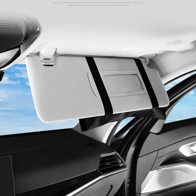 Toyota Car Sunshade leather tissue box with drawstring straps napkin ...