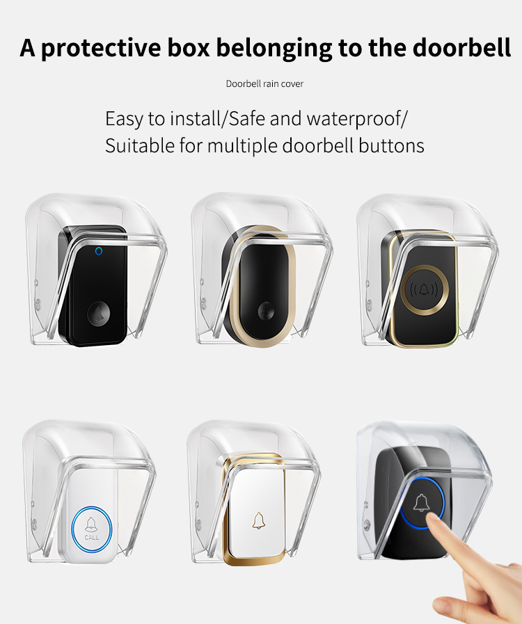 Wireless Home Doorbell Waterproof Cover, Smart Doorbell Button ...