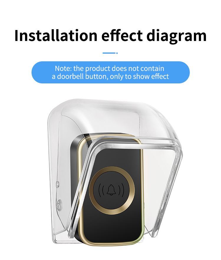 Wireless Home Doorbell Waterproof Cover, Smart Doorbell Button ...