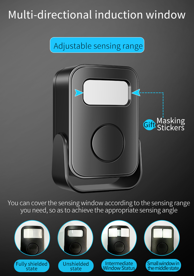 IR sensor wireless doorbell store entrance,waterproof welcome guest ...