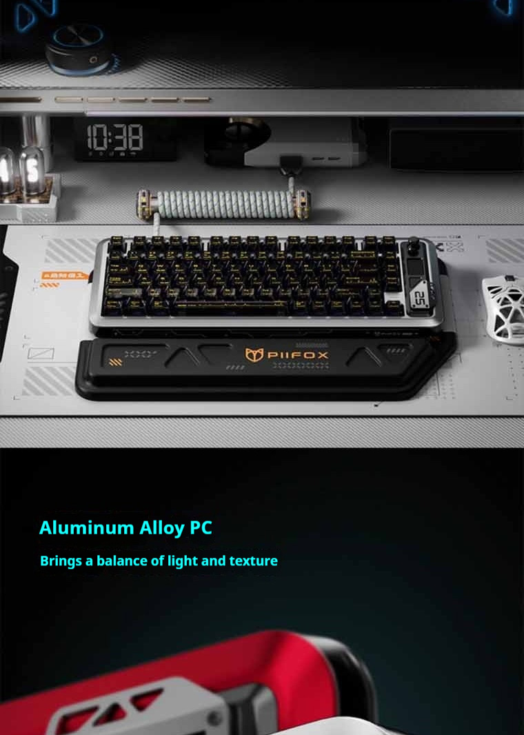 PIIFOX ER75 magnetic axis wireless three mode aluminum alloy game ...