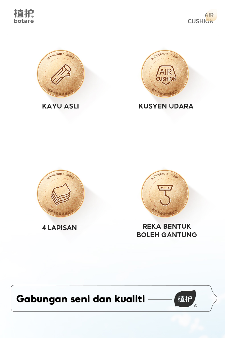 [6 pcs]Botare Air Cushion Tissue Deluxe Soft Pack Facial Tissue Large 4 ...