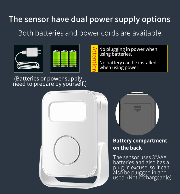 IR sensor wireless doorbell store entrance,waterproof welcome guest ...
