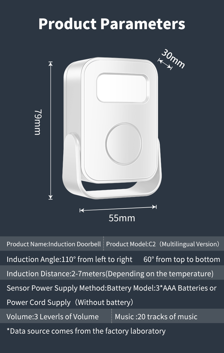 IR sensor wireless doorbell store entrance,waterproof welcome guest ...