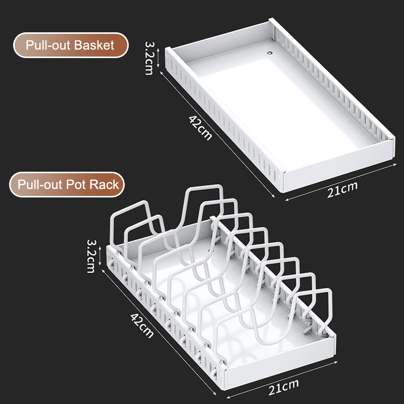 Cambond Adjustable Pull out Pot Rack Kitchen Racks Organizer Pot Racks ...