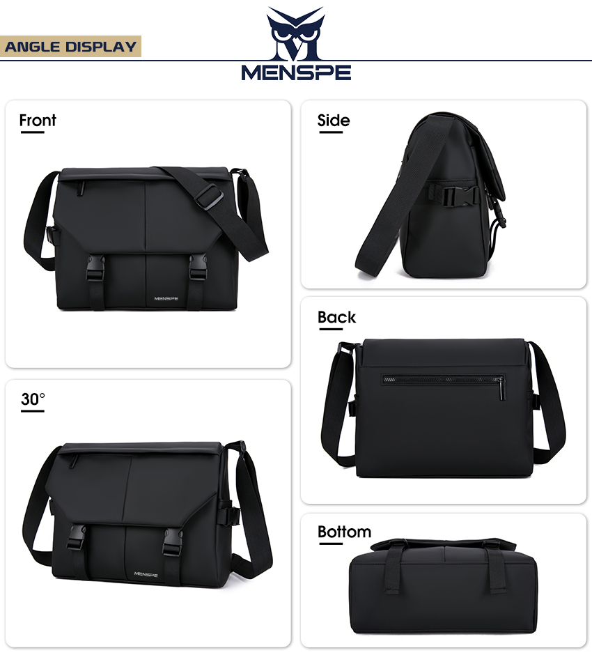 MENSPE Men Bags Men's Shoulder Bag Cross Body Bag Leisure Messenger Bag ...