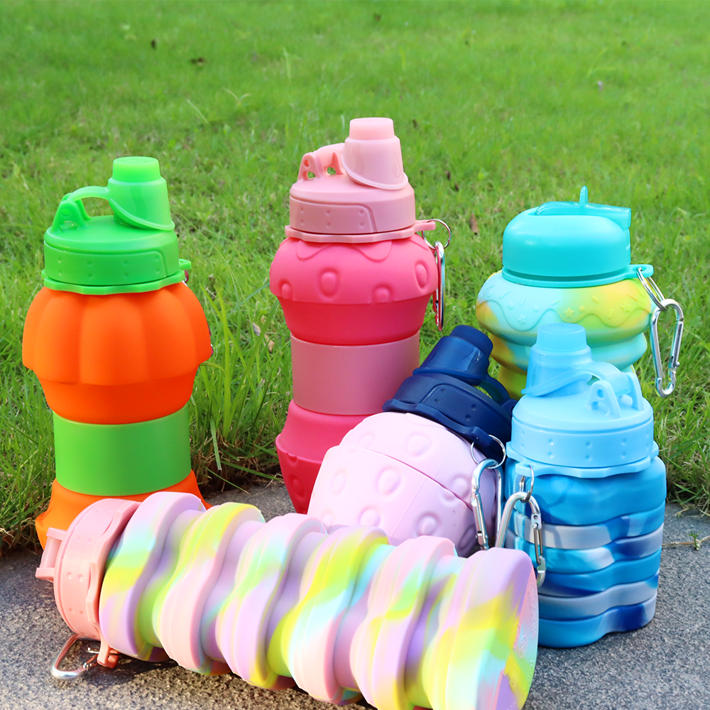 【Delivery from MY】Multi style outdoor silicone folding water cup for ...