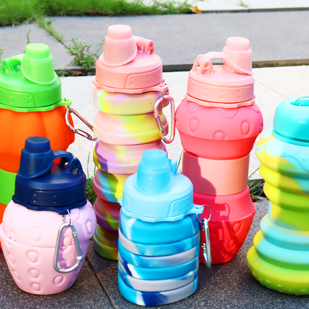 【Delivery from MY】Multi style outdoor silicone folding water cup for ...