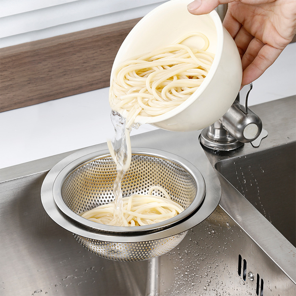 Kitchen Swan Stainless Steel Sink Drain Basket Strainer colander under ...