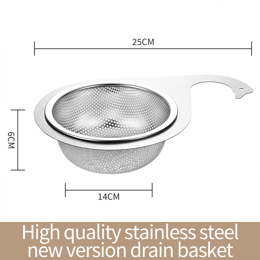 Kitchen Swan Stainless Steel Sink Drain Basket Strainer colander under ...