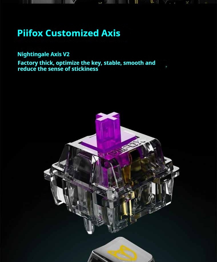 PIIFOX ER75 magnetic axis wireless three mode aluminum alloy game ...