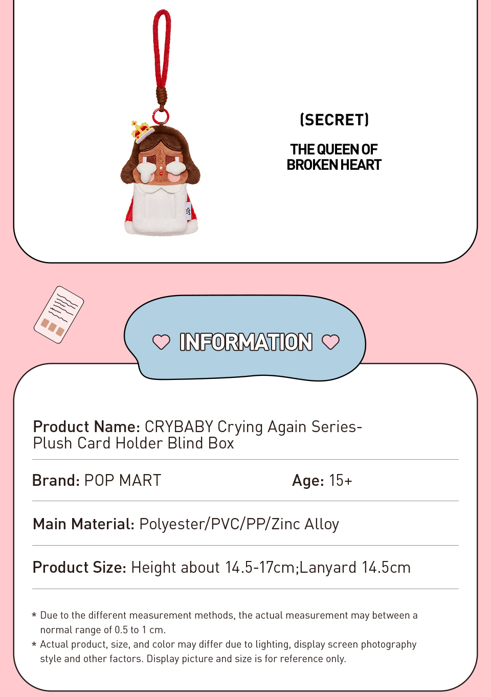 POP MART CRYBABY Crying Again Series-Card Holder Blind Box | Shopee ...
