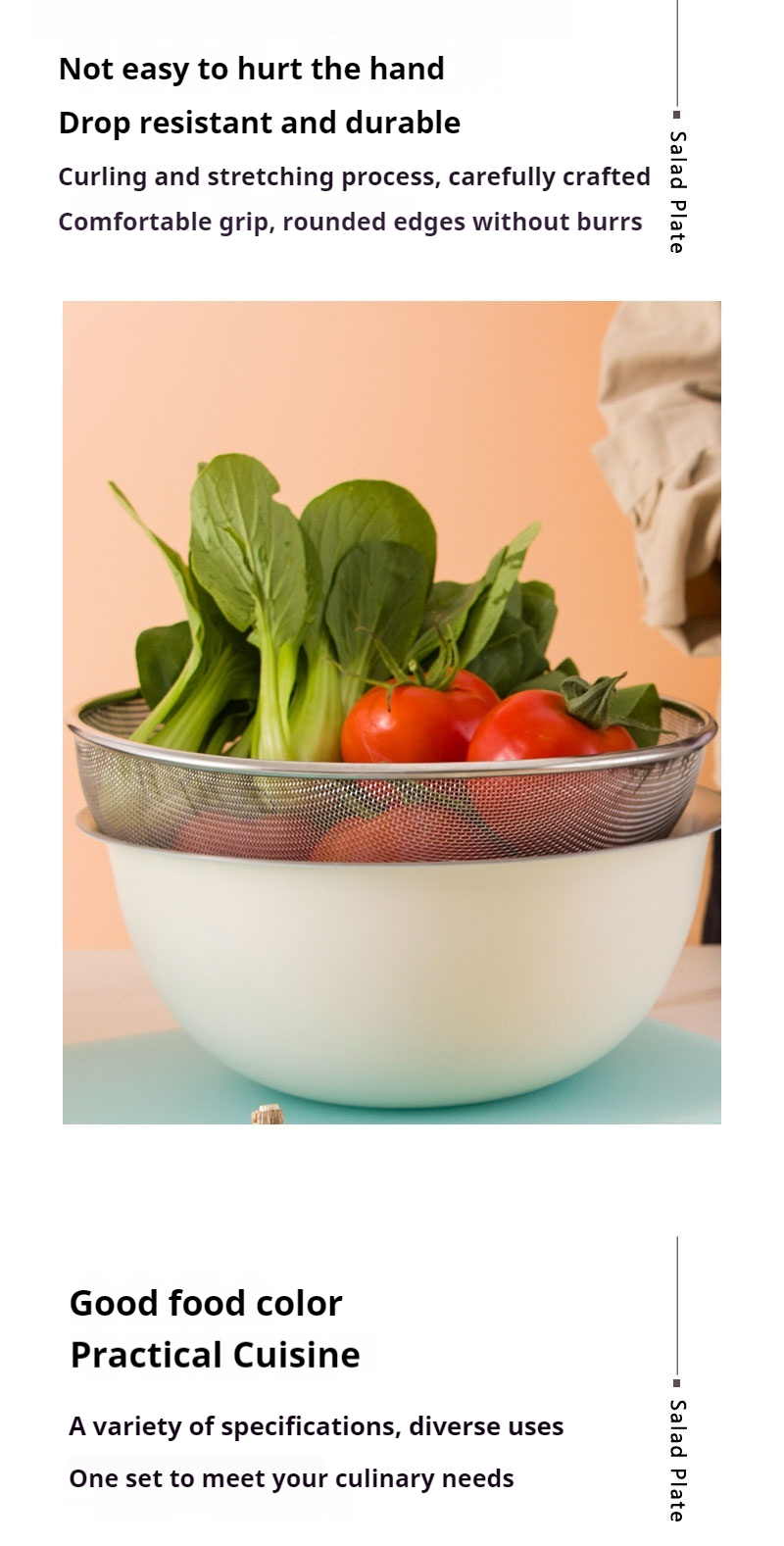 【ALLEN】With Scale Basin（3- Piece set）/Household Salad Basin Set/Kitchen ...