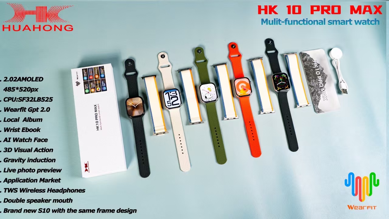 HK10 Pro Max GEN 6 AMOLED Smart Watch Men Women ChatGPT G-Sensor ...