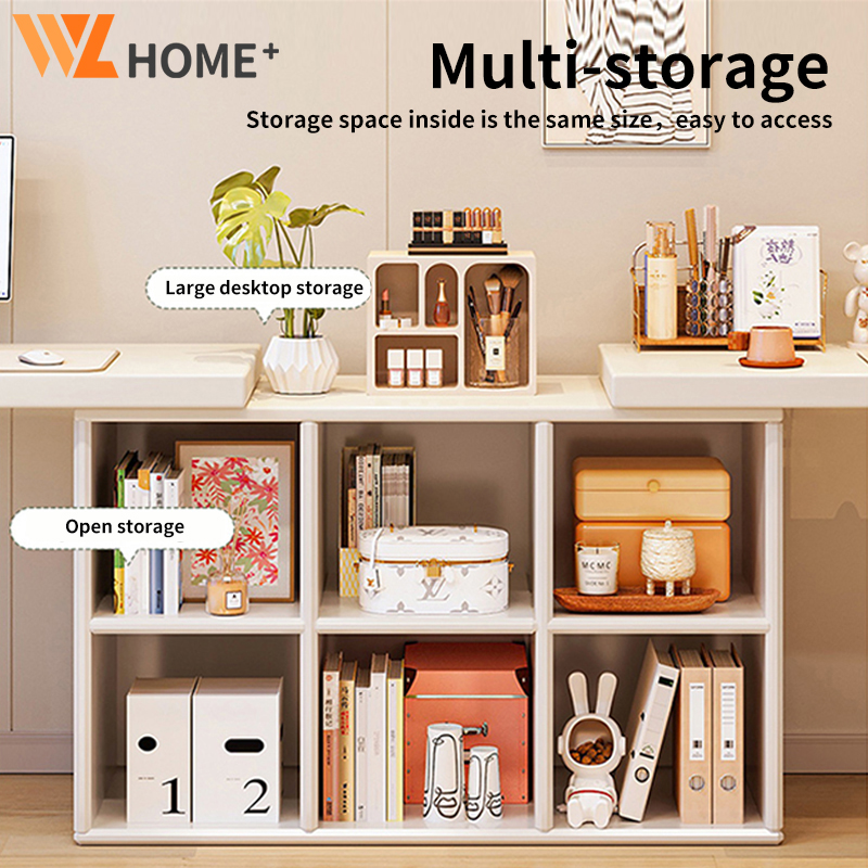 Study Table Meja Belajar DIY Study Desk with Storage Cabinet Home ...