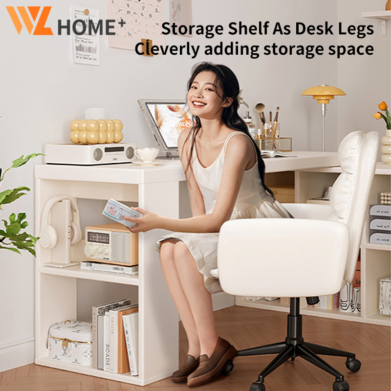 Study Table Meja Belajar DIY Study Desk with Storage Cabinet Home ...