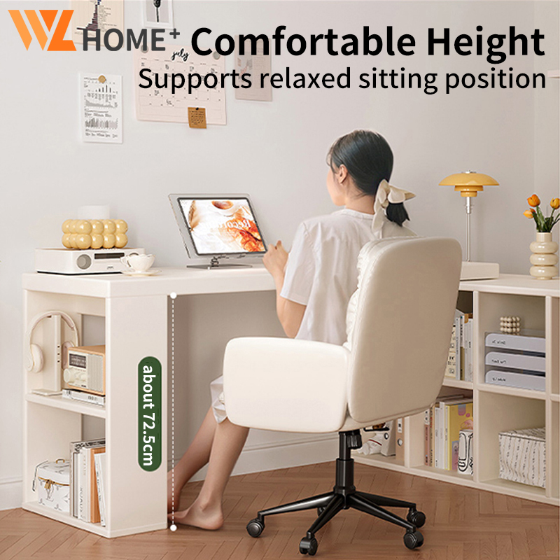 Study Table Meja Belajar DIY Study Desk with Storage Cabinet Home ...