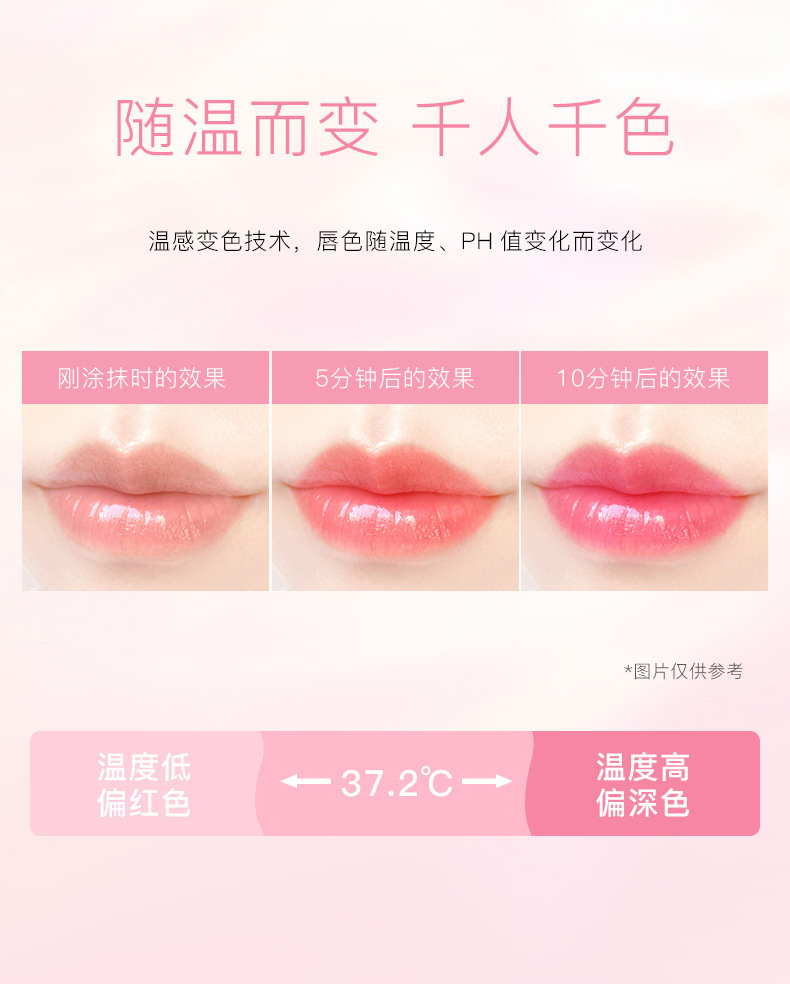 Adad Girlfriend Powder Light Temperature Change Lipstick Moisturizing ...