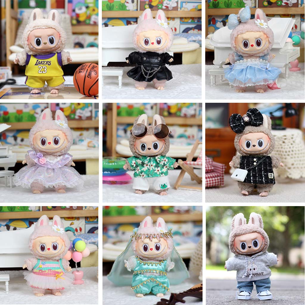 15cm 17cm Labubu macaron little milan clothes pants shorts skirt Labubu ...