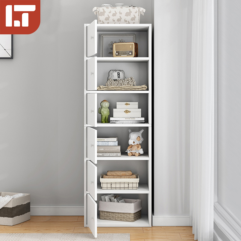 Storage Cabinet Black Bookshelf with Doors Rak Buku Book Cabinet Drawer ...