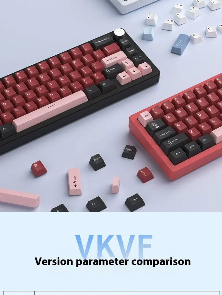 VKVF AL65 three mode aluminum alloy customized mechanical keyboard ...