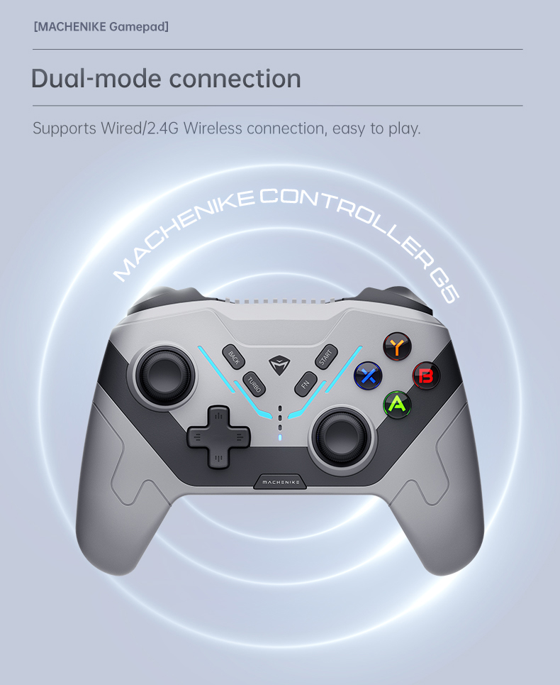 Machenike G5 Magnetic Sensing Controller Wired/2.4G Wireless Gamepad ...