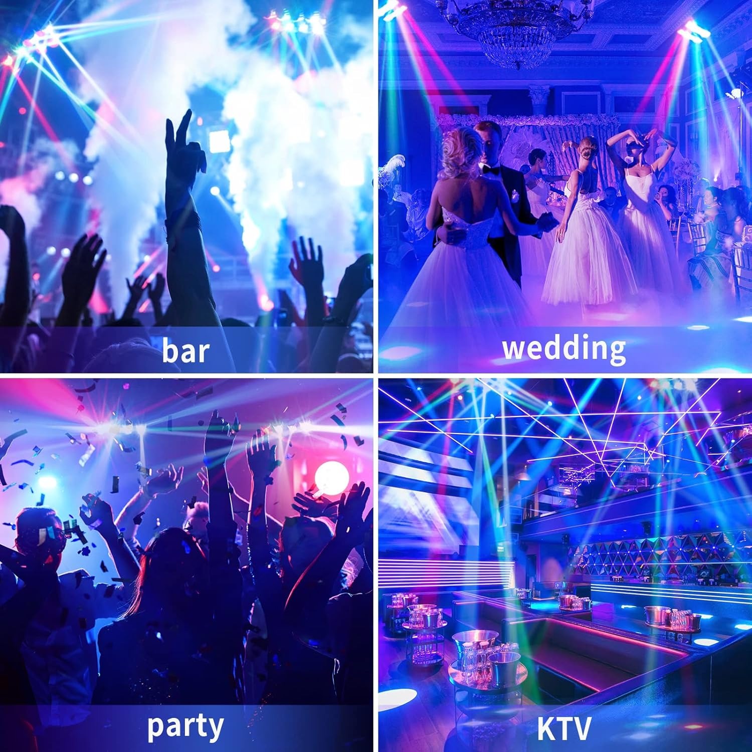Shaking Head Beam Light Spider Beam LED Moving Beam RGBW Spotlight DJ ...