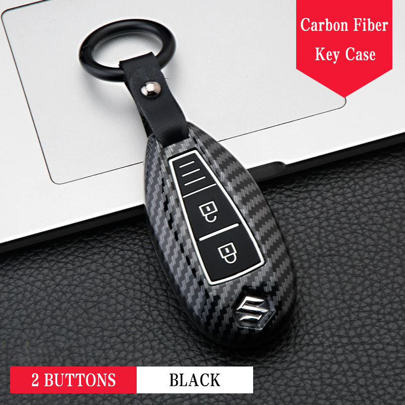 Carbon Fiber Car Remote Key Case Compatible With SUZUKI Sx4/Ertiga ...