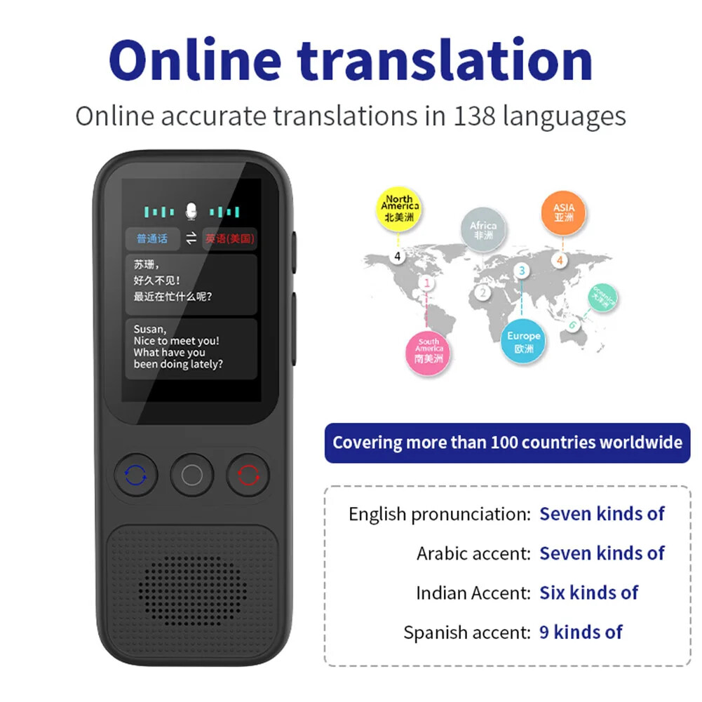 S80 PRO Portable Language Translator Device with 138 Languages Voice ...