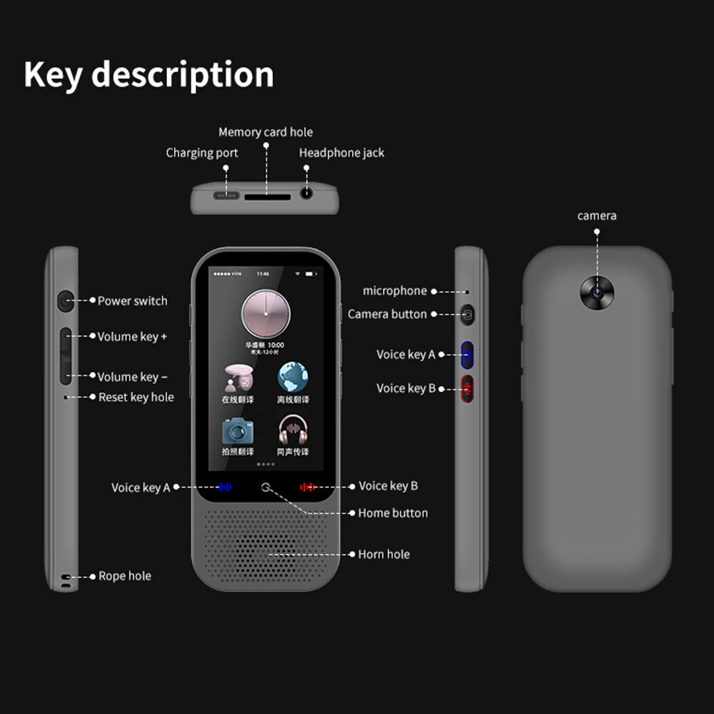 S80 PRO Portable Language Translator Device with 138 Languages Voice ...