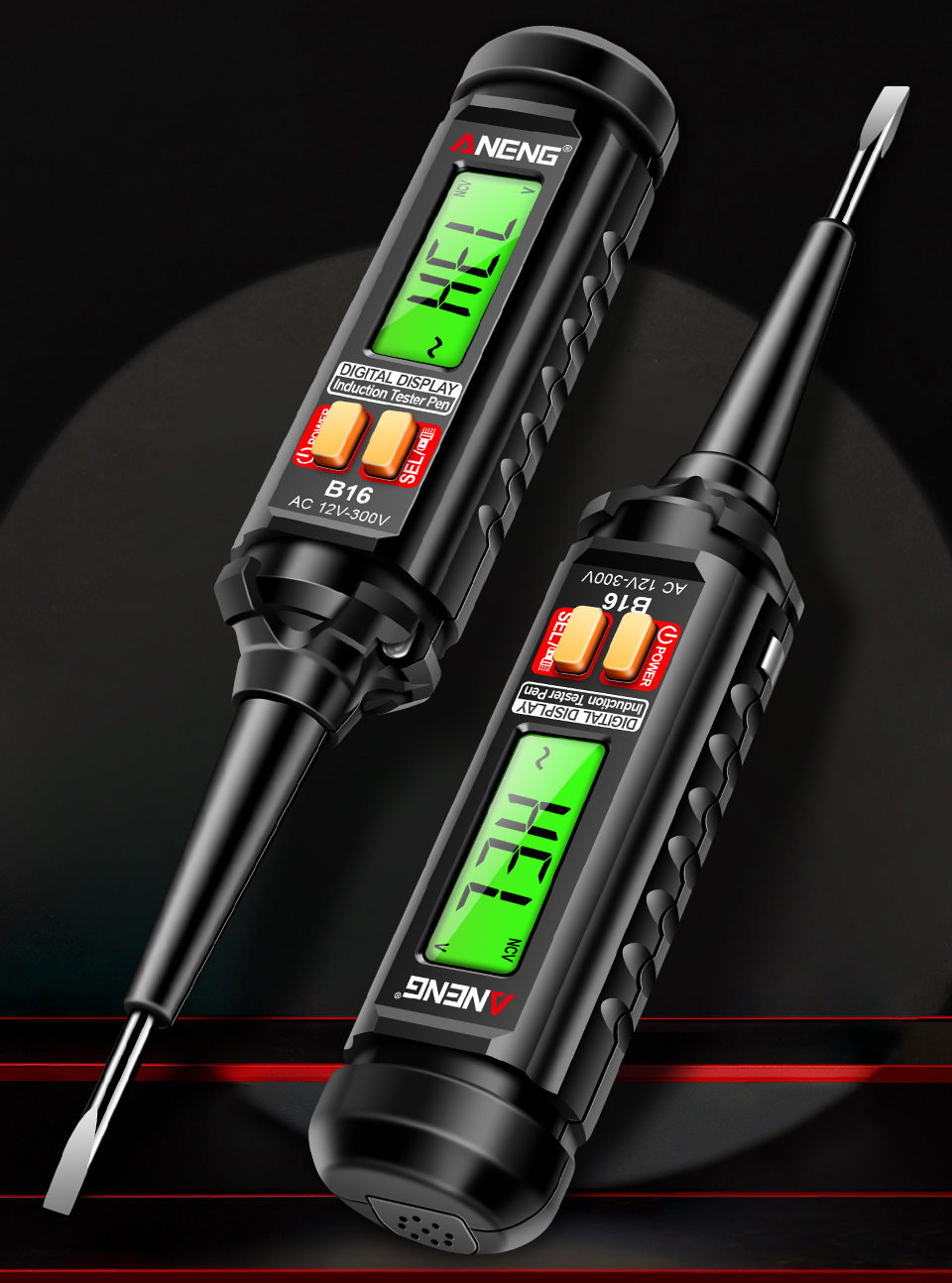 ANENG B16 Tester Pen Non-Contact 12V-300V Voltage Detector Test Meter ...