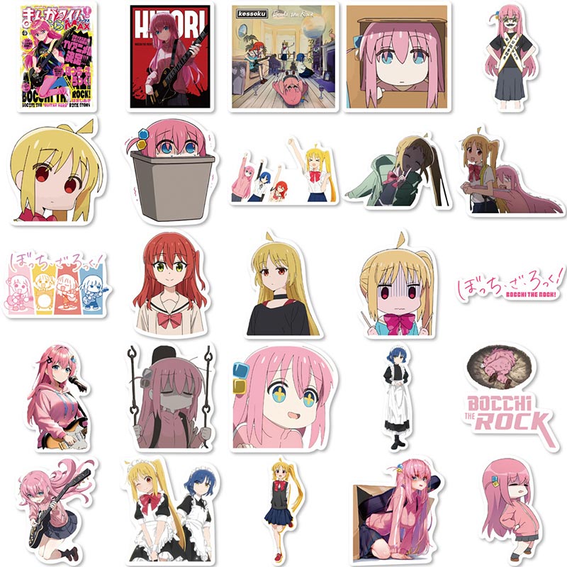 50pcs BOCCHI THE ROCK Anime Stickers Cute Girl Gotoh Hitori Decal ...