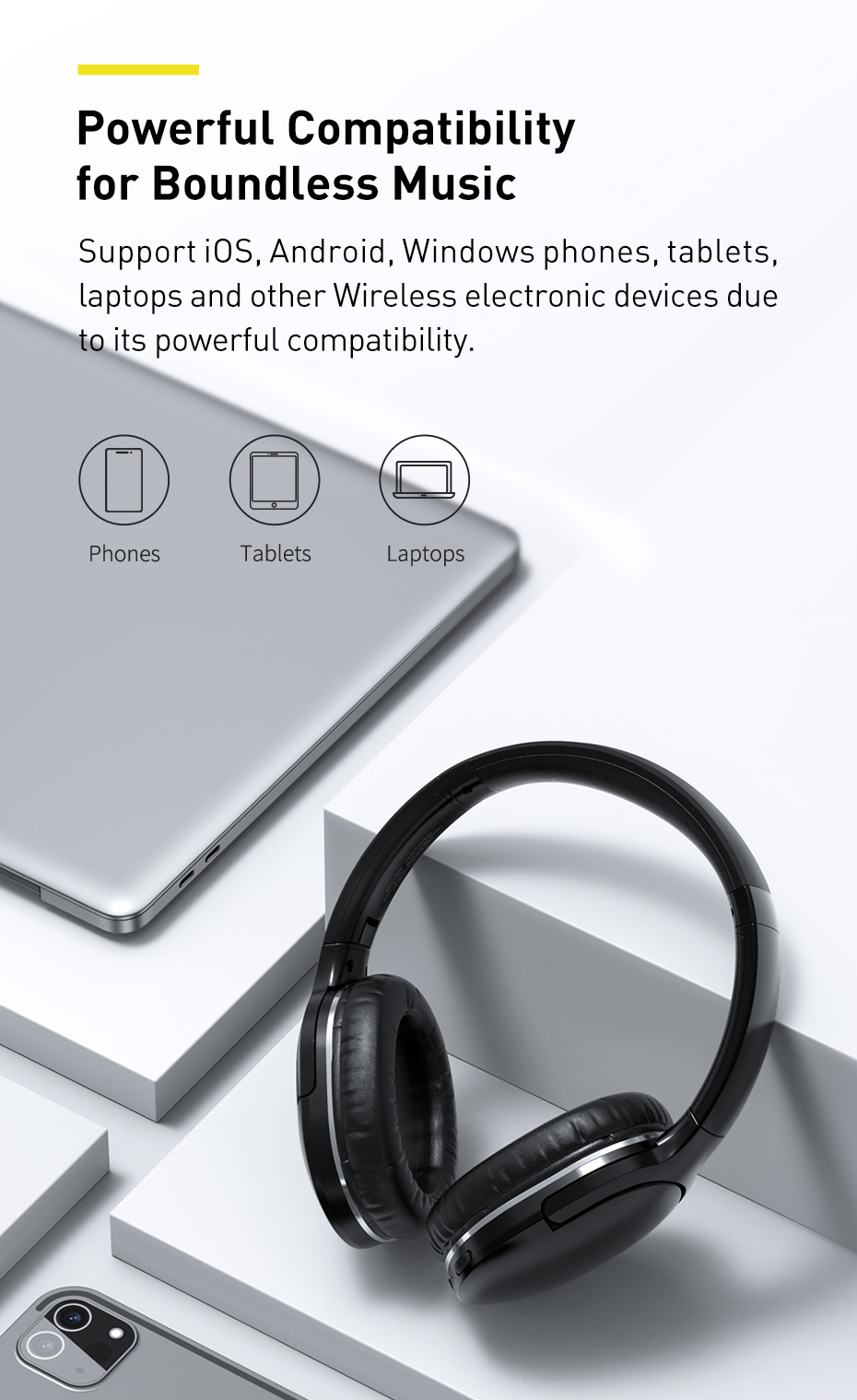 Baseus D02 Pro Bluetooth Earphones Stereo Wireless 5.3 HiFi Foldable ...