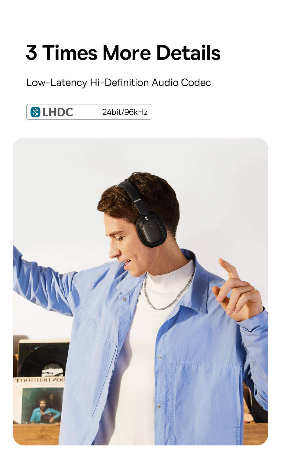 Baseus H1i Wireless Headphones ANC Bluetooth 5.3 Headsets 38db Active ...