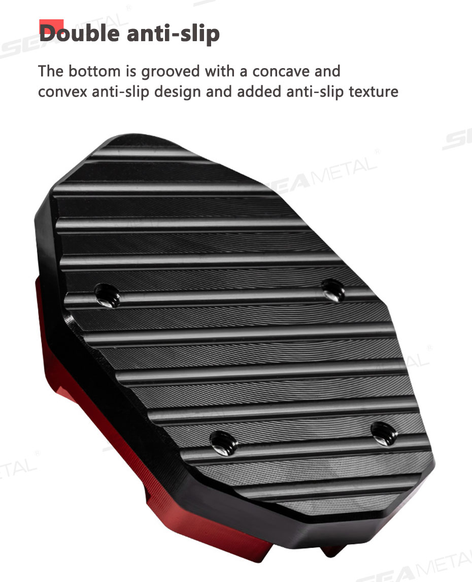 SEAMETAL Motorcycle Side Stand Cover Aluminum Alloy Universal ...