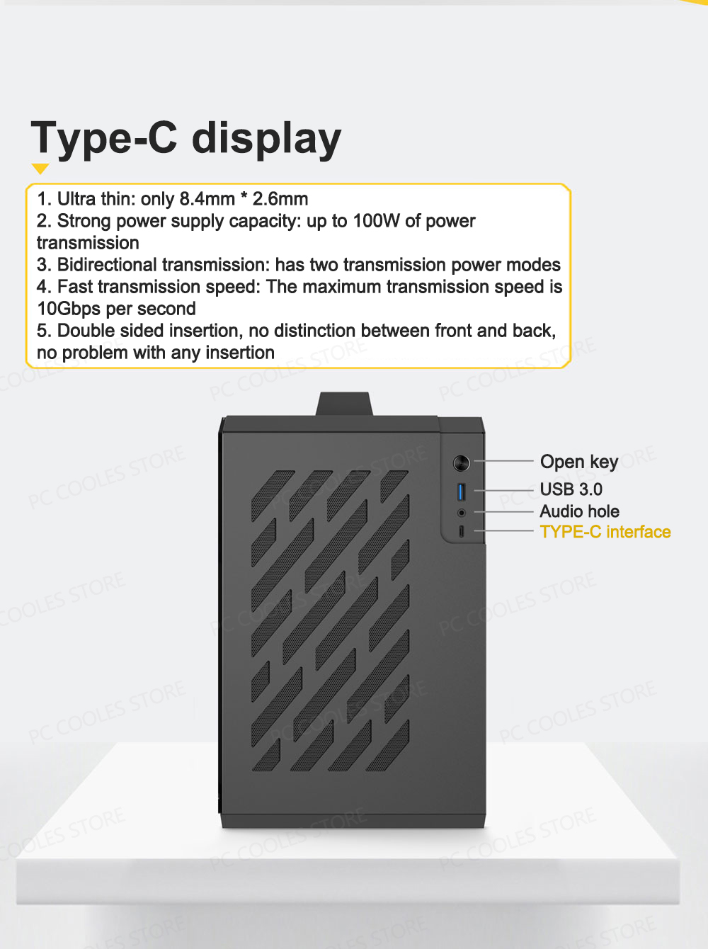 PowerTrain X200 MATX portable desktop computer glass side transparent ...