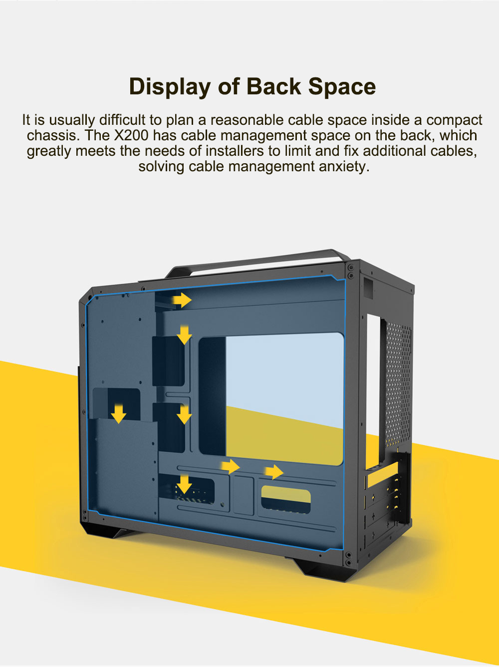PowerTrain X200 MATX portable desktop computer glass side transparent ...