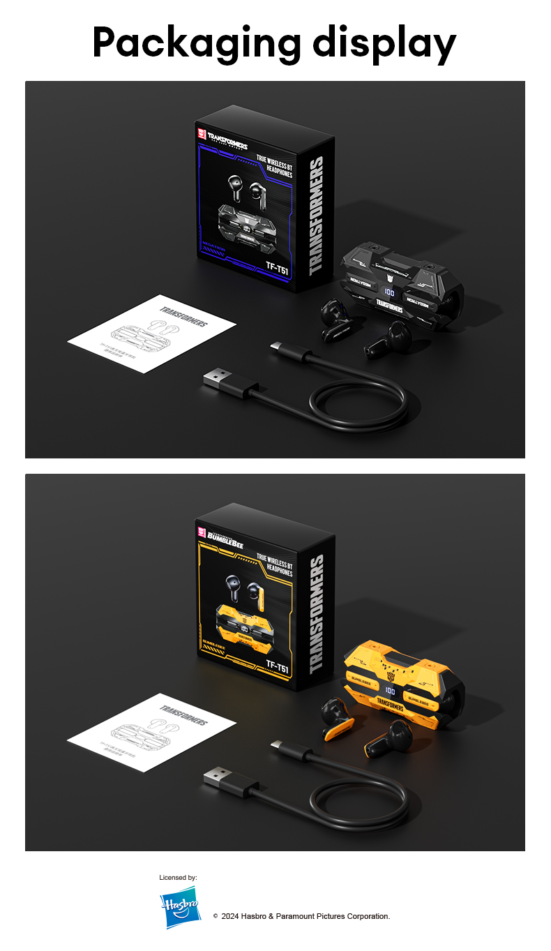 Transformers TF-T51 Wireless Bluetooth Earphone Noise-Canceling ...