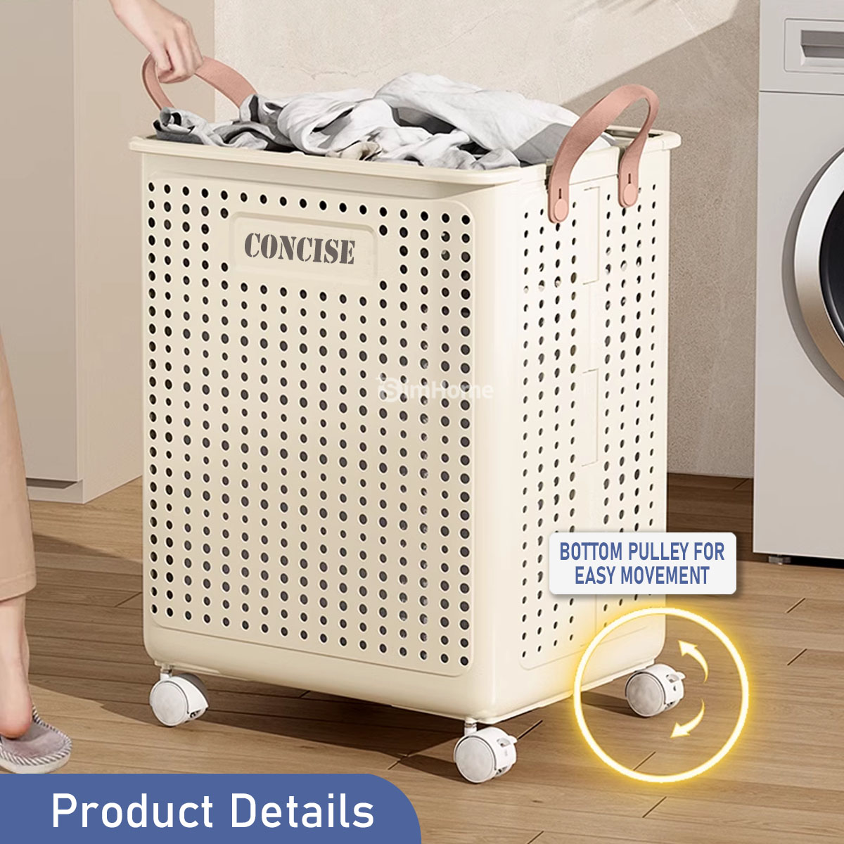 SimHome Foldable Laundry Basket Multifunctional Dirty Clothes Basket ...