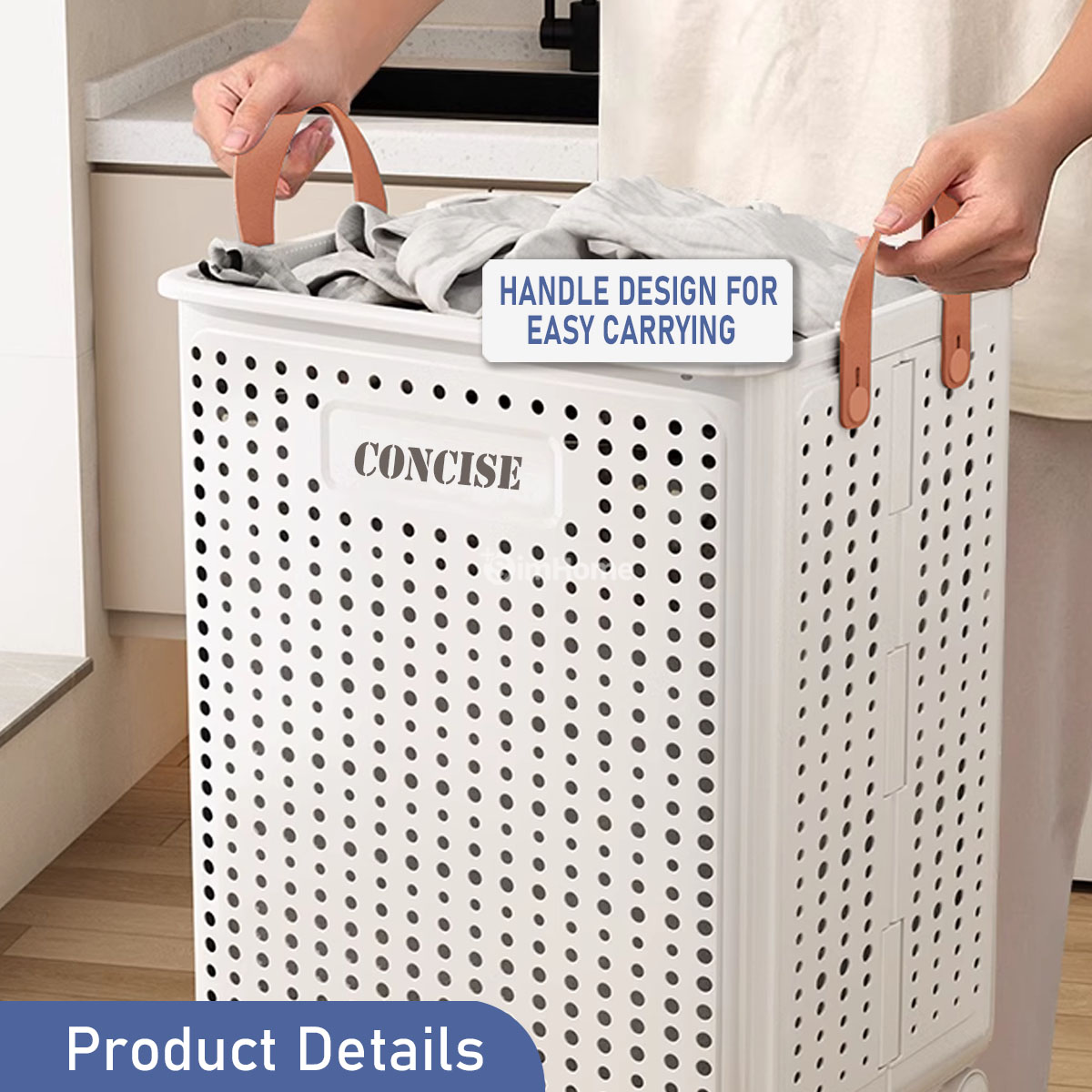 SimHome Foldable Laundry Basket Multifunctional Dirty Clothes Basket ...