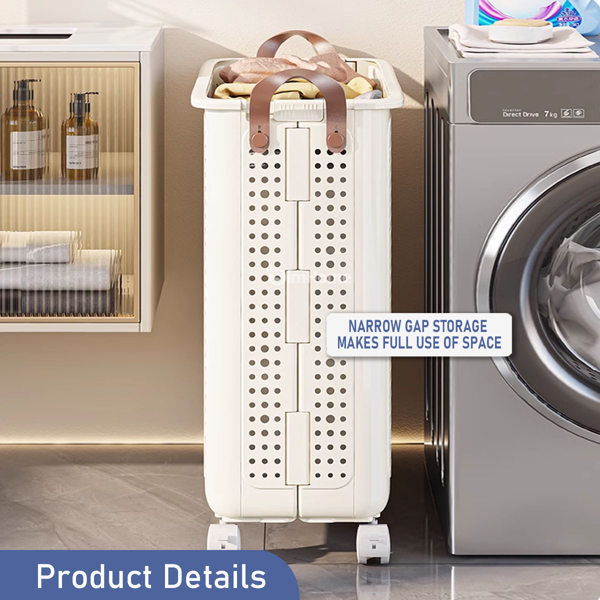 SimHome Foldable Laundry Basket Multifunctional Dirty Clothes Basket ...