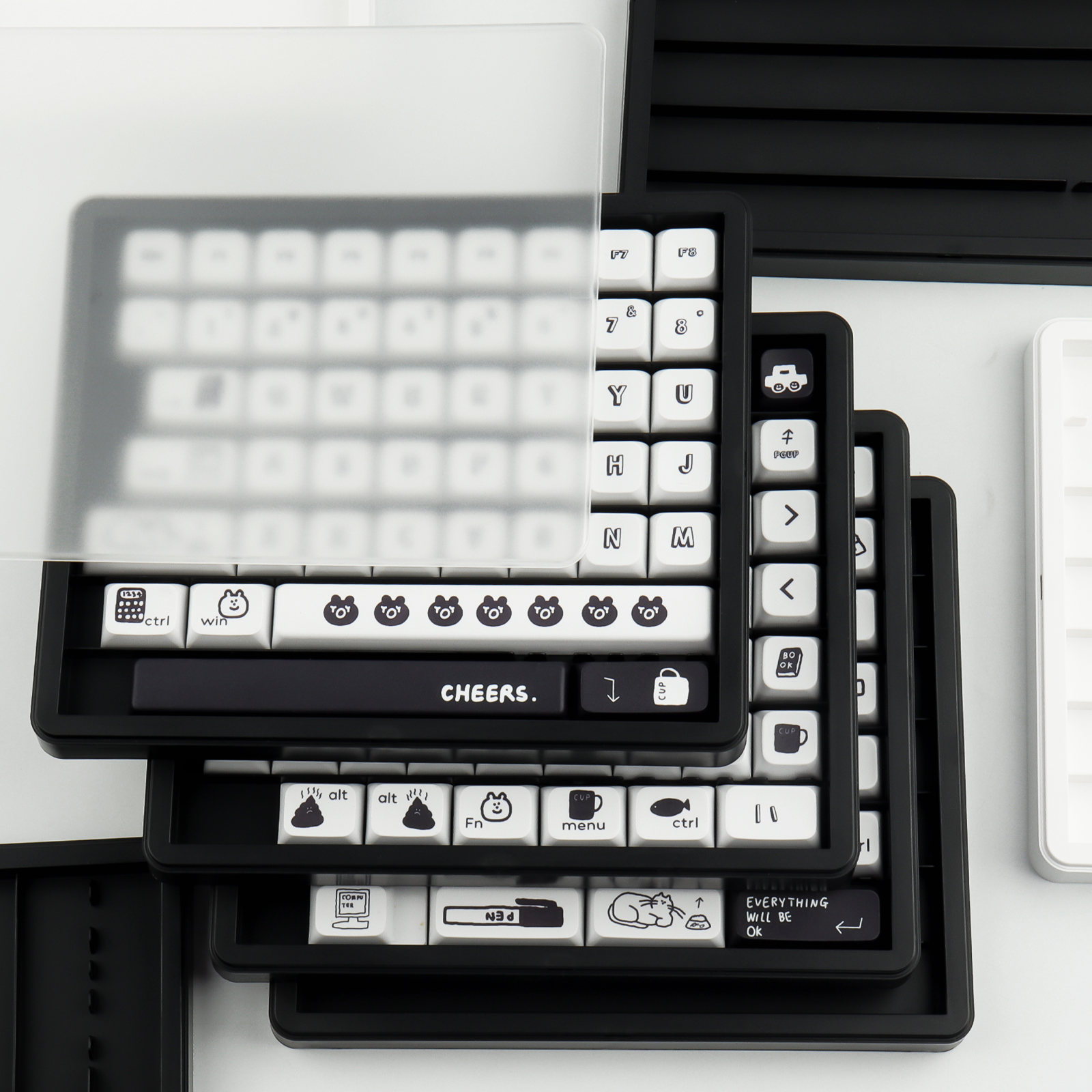 keycaps set Cherry Profile Keycaps Storage Case Storage Box Keycaps ...